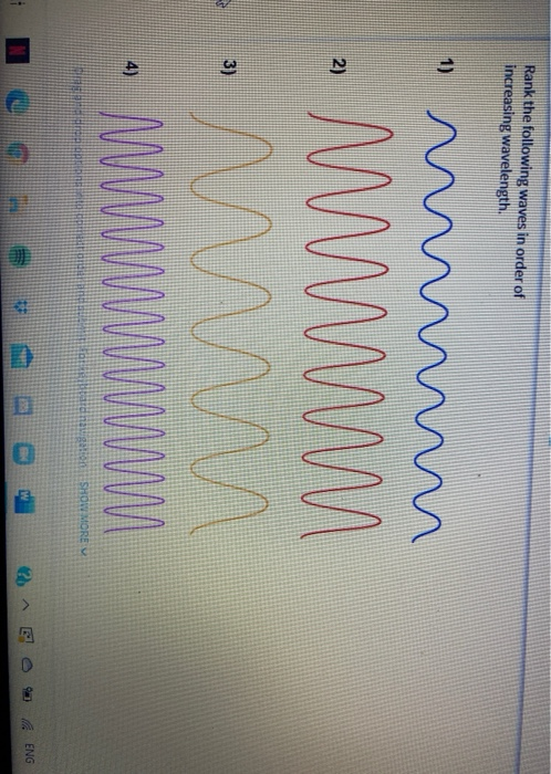 Solved Rank the following waves in order of increasing | Chegg.com