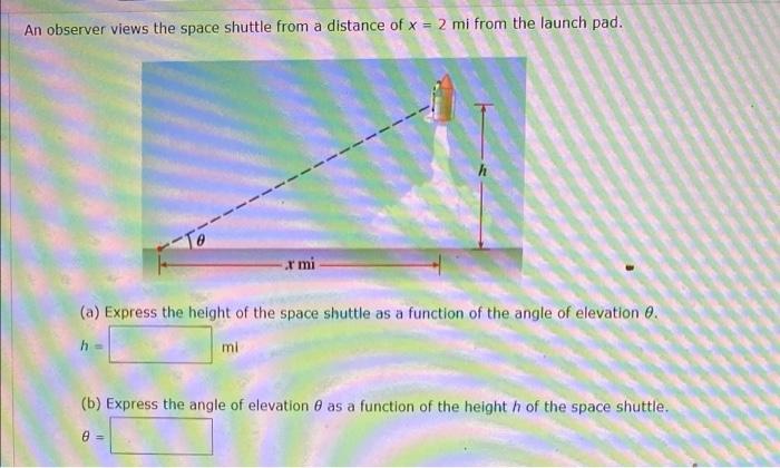 Solved An observer views the space shuttle from a distance | Chegg.com