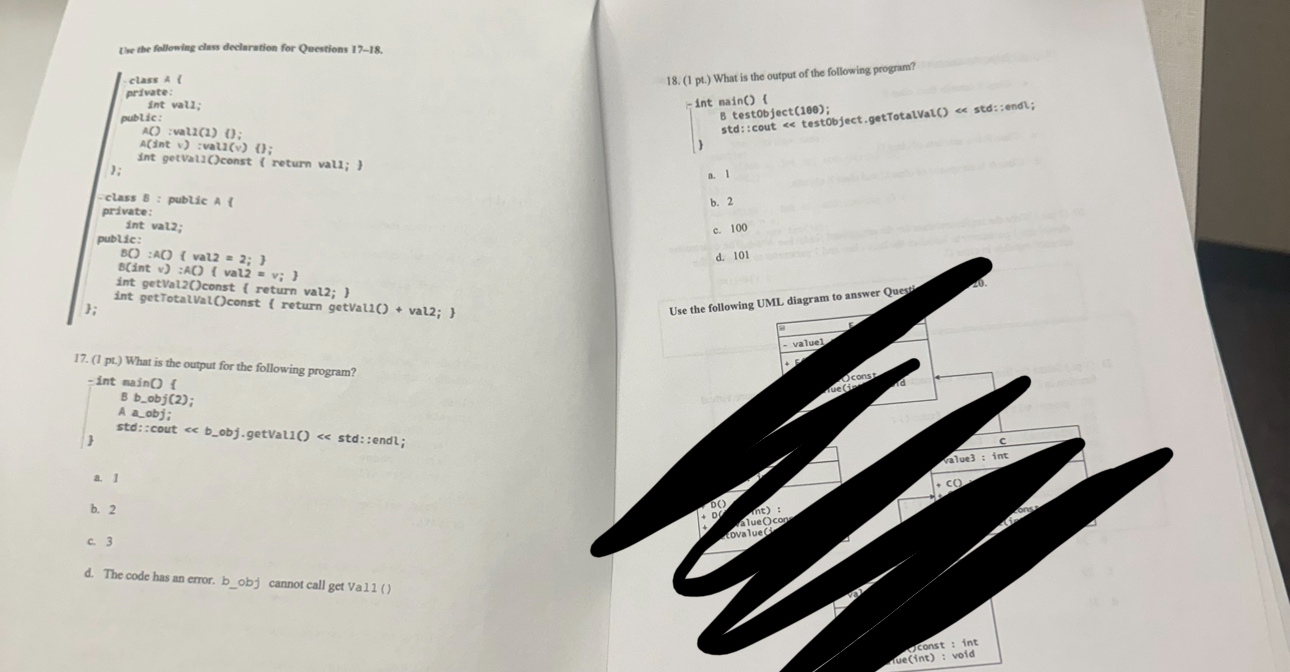 Solved Ure the following class declaration for Qeestions | Chegg.com