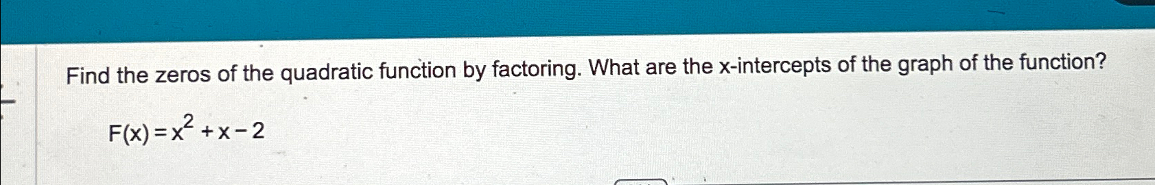 Solved Find the zeros of the quadratic function by | Chegg.com