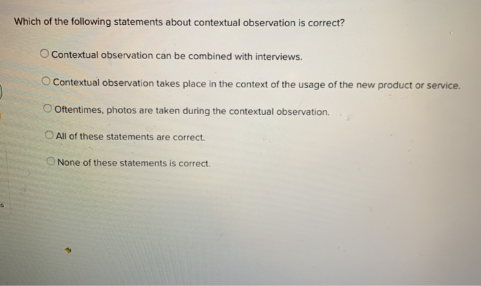 Solved Which of the following statements about contextual | Chegg.com