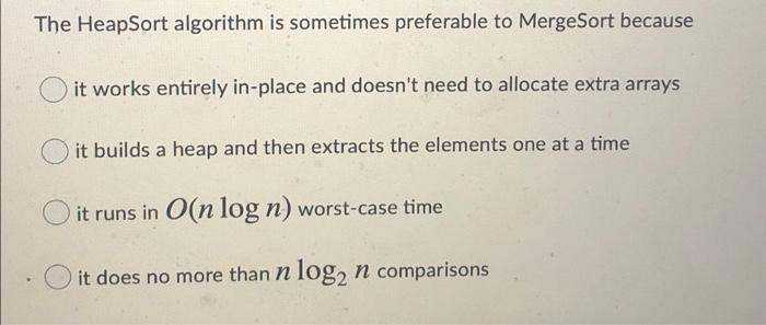 Solved If We Run The Mergesort Algorithm On An Array Of 0432