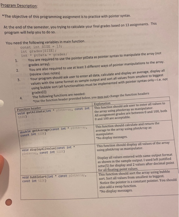 Solved Tokiam Description: The objective of this programming | Chegg.com