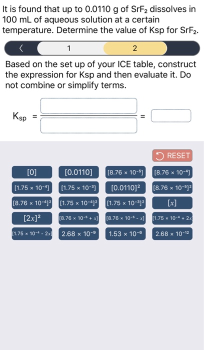 Solved It is found that up to 0.0110 g of SrF2 dissolves in | Chegg.com
