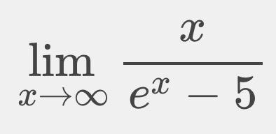 Solved lim X+0o ex – 5 | Chegg.com