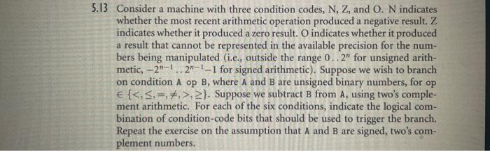 Solved 13 Consider a machine with three condition codes, | Chegg.com