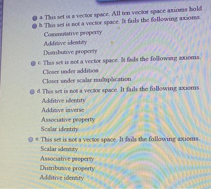 Solved QUESTION 10 Determine whether the set of all | Chegg.com
