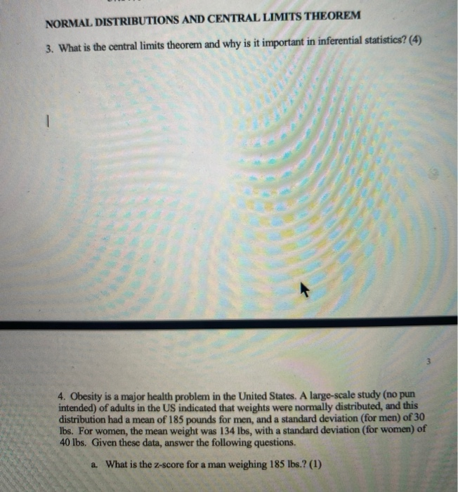 Solved NORMAL DISTRIBUTIONS AND CENTRAL LIMITS THEOREM 3. | Chegg.com