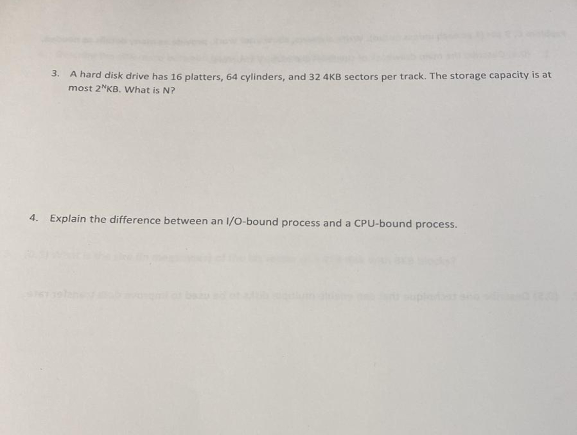 A hard disk drive has 16 ﻿platters, 64 ﻿cylinders, | Chegg.com