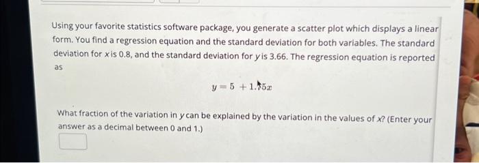 Solved Using your favorite statistics software package, you | Chegg.com