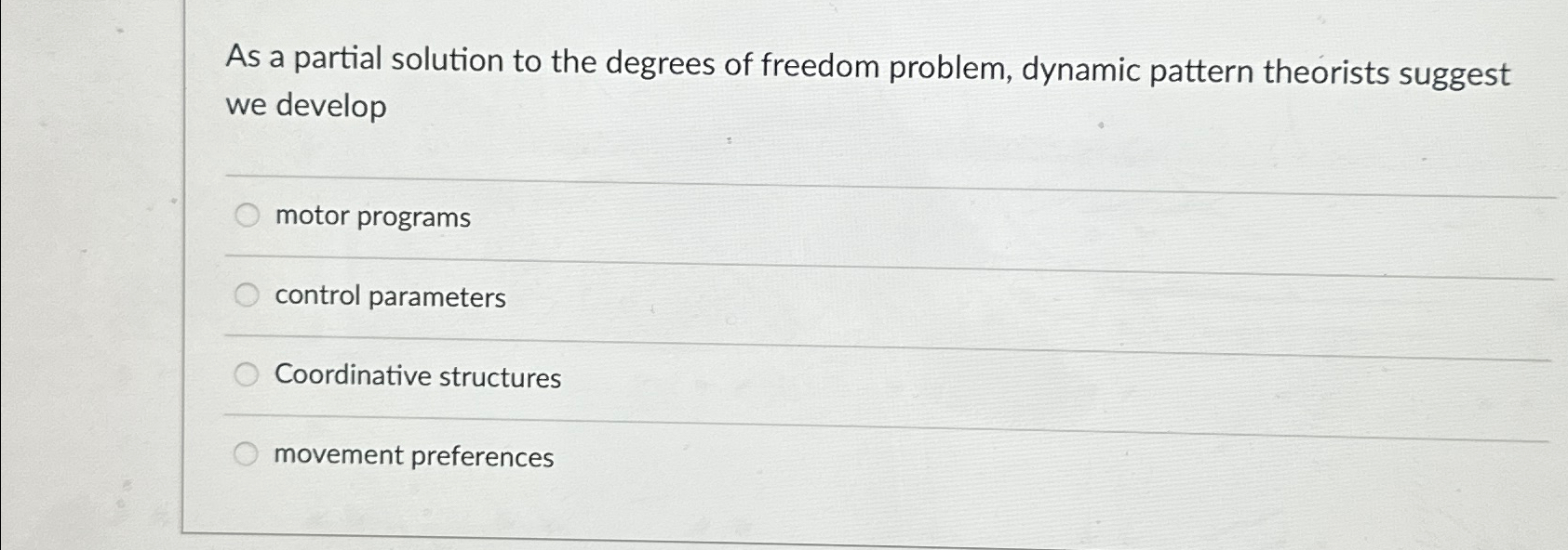 Solved As a partial solution to the degrees of freedom | Chegg.com