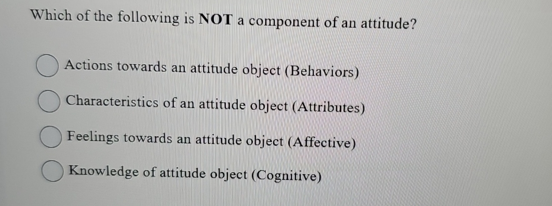 Solved Which of the following is NOT a component of an | Chegg.com