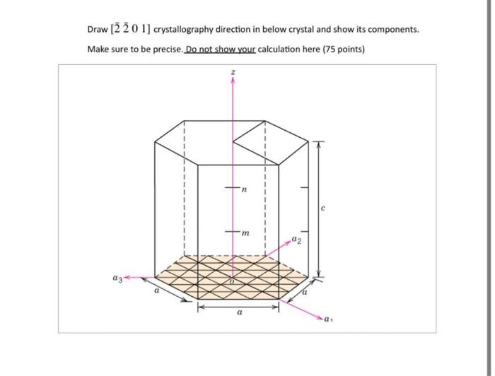 Solved crystallography direction in below crystal and show | Chegg.com
