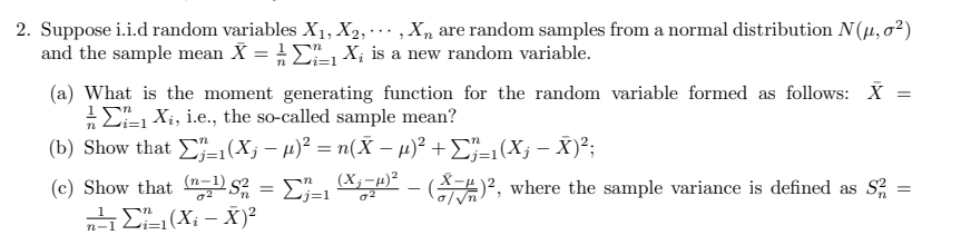 Solved Suppose i.i.d random variables x1,x2,cdots,xn ﻿are | Chegg.com