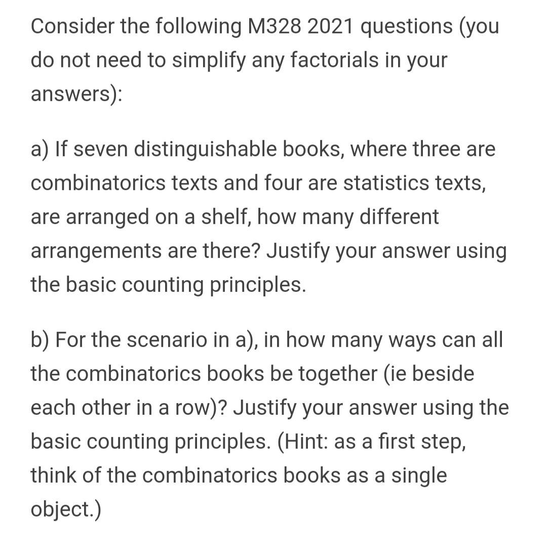 Solved Consider the following M328 2021 questions (you do | Chegg.com