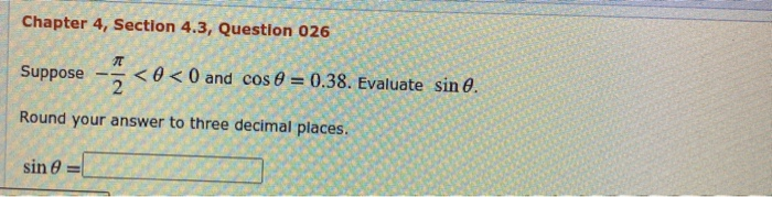 Solved Chapter 4, Section 4.3, Question 026 Suppose