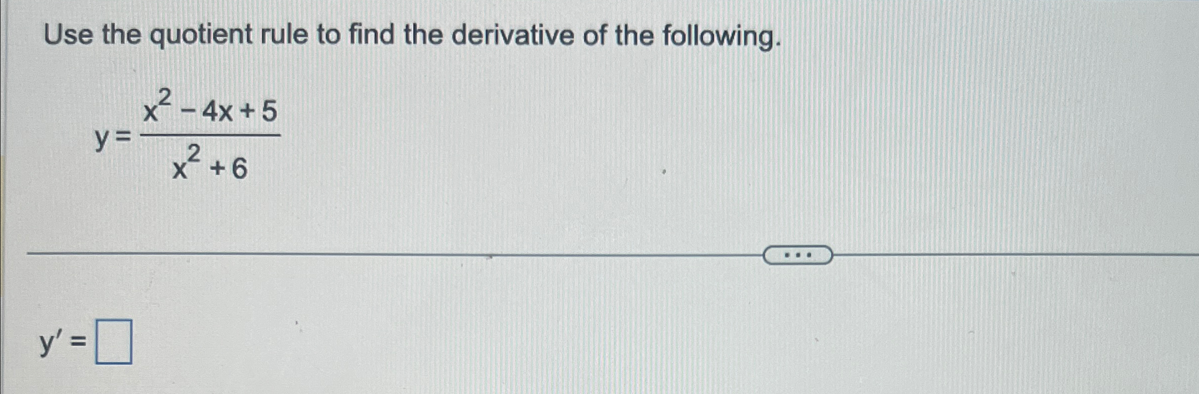 Solved Use the quotient rule to find the derivative of the | Chegg.com