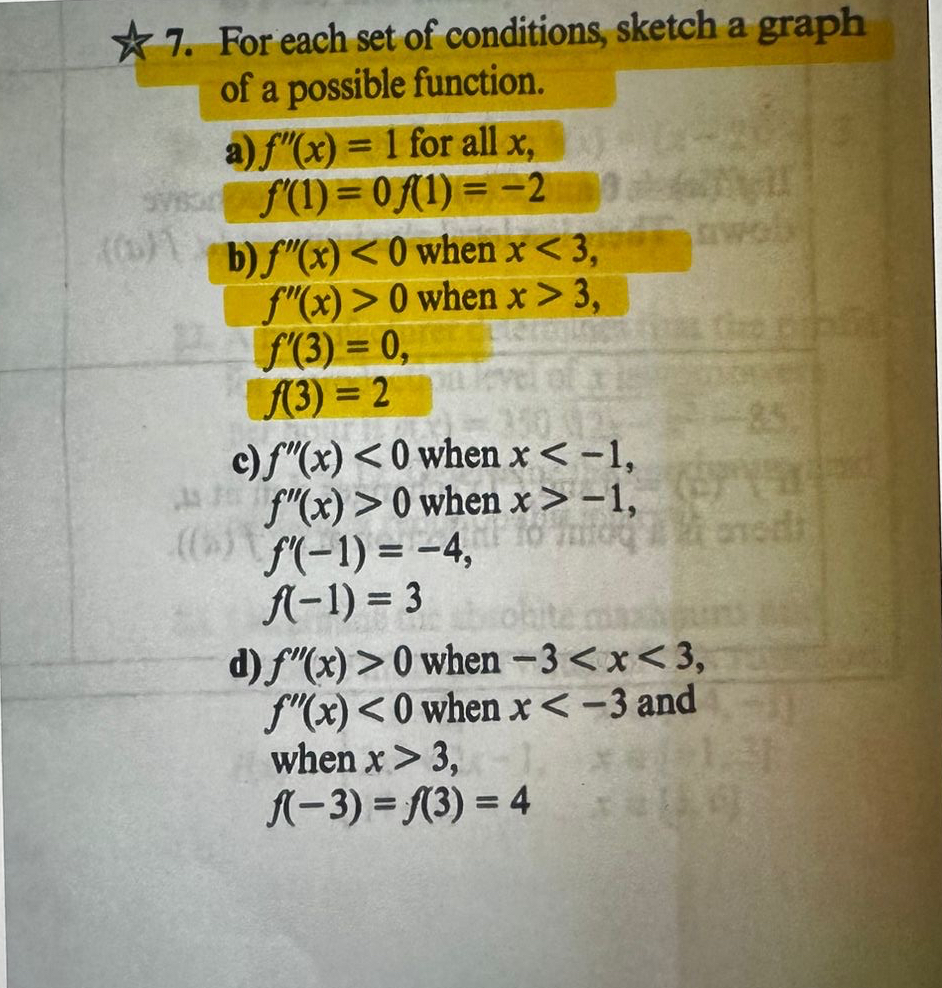 Solved For each set of conditions, sketch a graph of a | Chegg.com