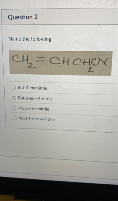 Solved Question 2Name the | Chegg.com