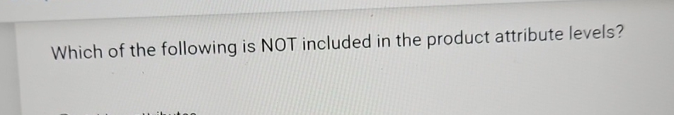 Solved Which of the following is NOT included in the product | Chegg.com