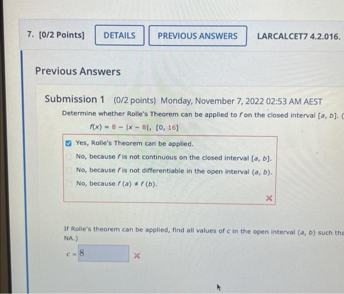 Solved abmission 1 (0/2 points) Monday, November 7,2022 | Chegg.com Solved abmission 1 (0/2 points) Monday, November 7,2022 | Chegg.com