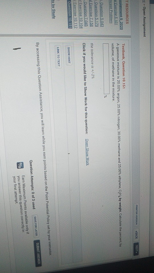 Solved nt > Open Assignment PRINTER VERSION BACK NEXT IT | Chegg.com