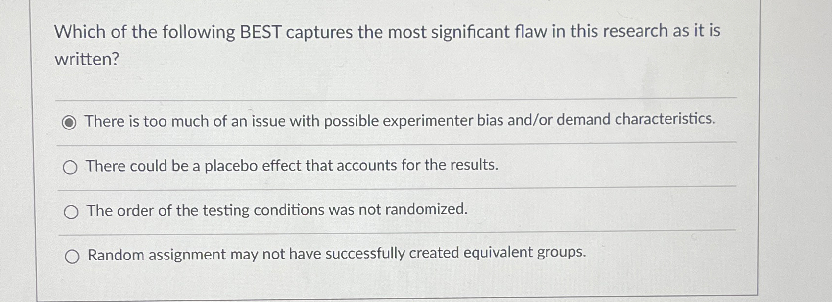 Solved Which of the following BEST captures the most | Chegg.com