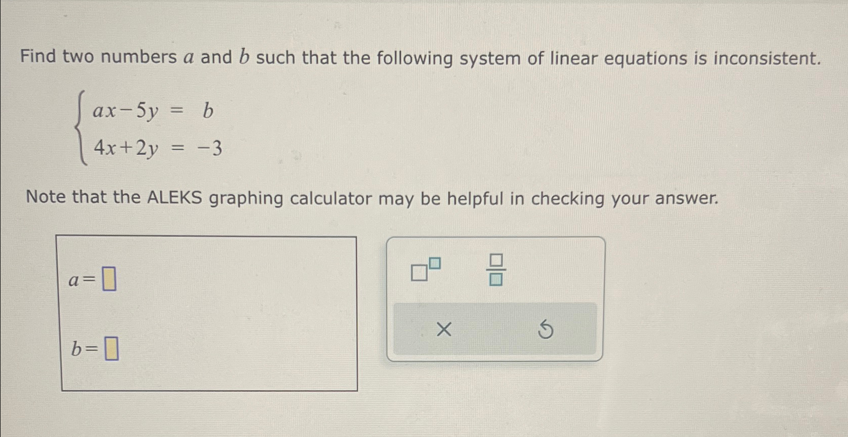 Solved Find two numbers a and b ﻿such that the following | Chegg.com