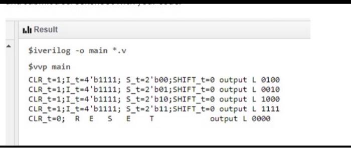please edit the code ( on black ) using verilog to | Chegg.com