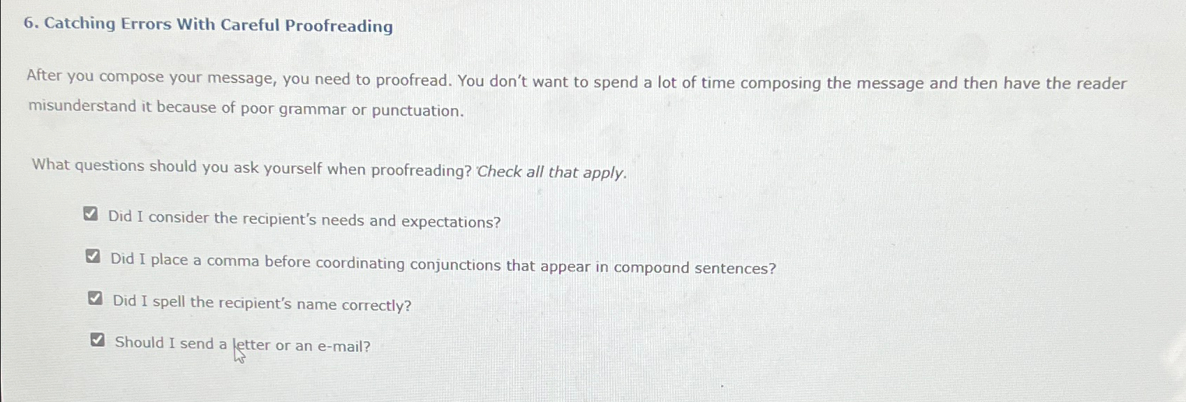 Solved Catching Errors With Careful ProofreadingAfter you | Chegg.com