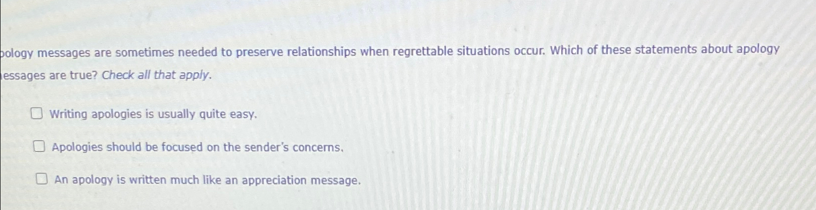 Solved pology messages are sometimes needed to preserve | Chegg.com