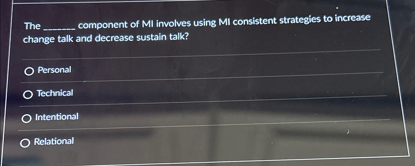 Solved The component of MI ﻿involves using MI consistent | Chegg.com