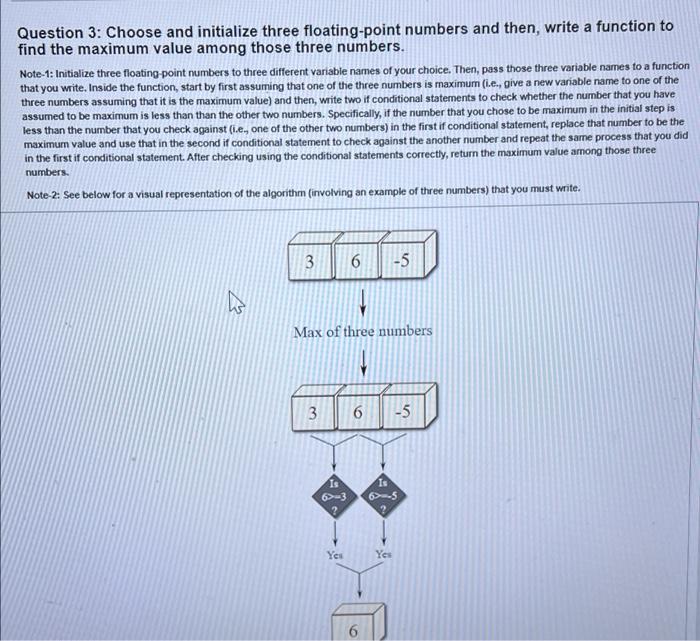 Solved Question 3 Choose And Initialize Three