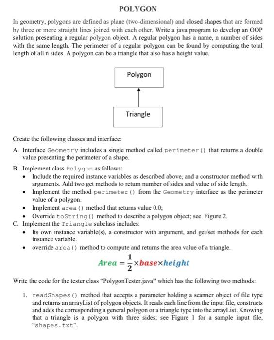 Solved POLYGON In geometry, polygons are defined as plane | Chegg.com