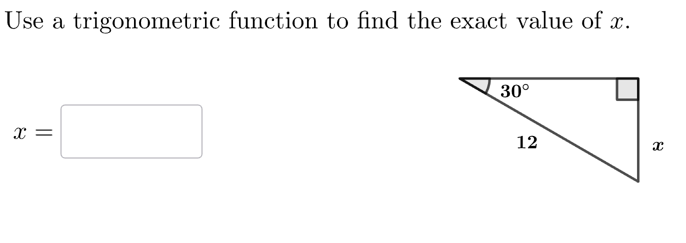 Solved Use a trigonometric function to find the exact value | Chegg.com