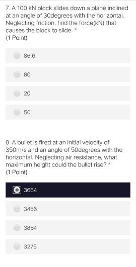 Solved 7. A 100 KN block slides down a plane inclined at an | Chegg.com