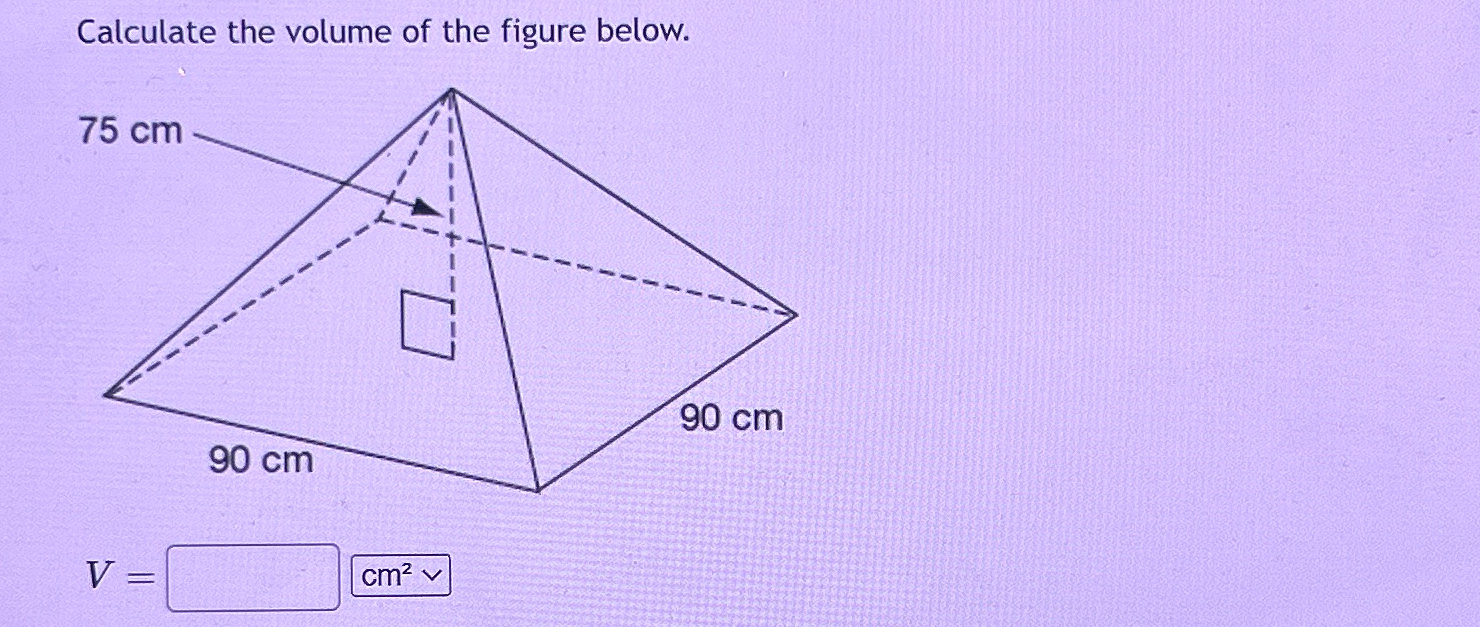 Solved Calculate the volume of the figure below.V= | Chegg.com