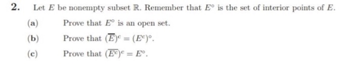 Solved 2. Let E be nonempty subset R. Remember that E is the | Chegg.com