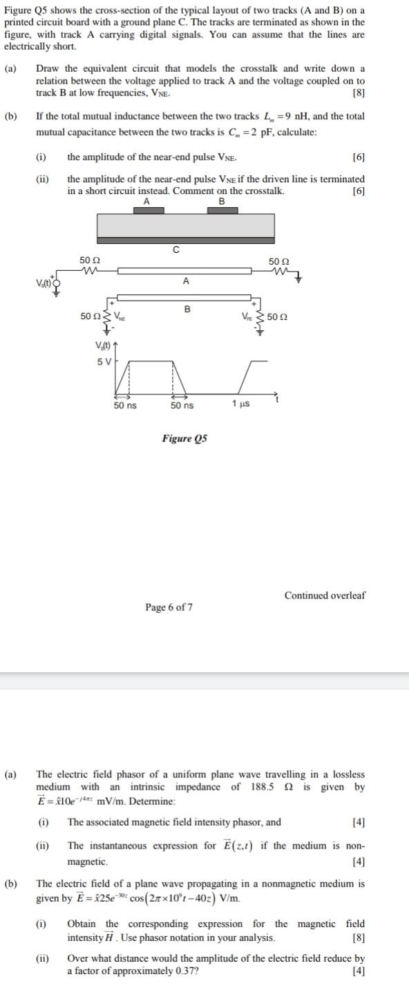 Solved Figure Q5 shows the cross-section of the typical | Chegg.com