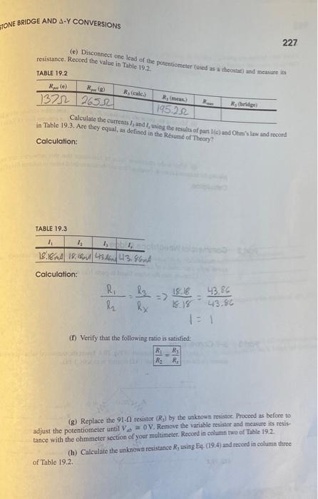 Solved EXPERIMENT , 226 PROCEDURE Part 1 Wheatstone Bridge | Chegg.com