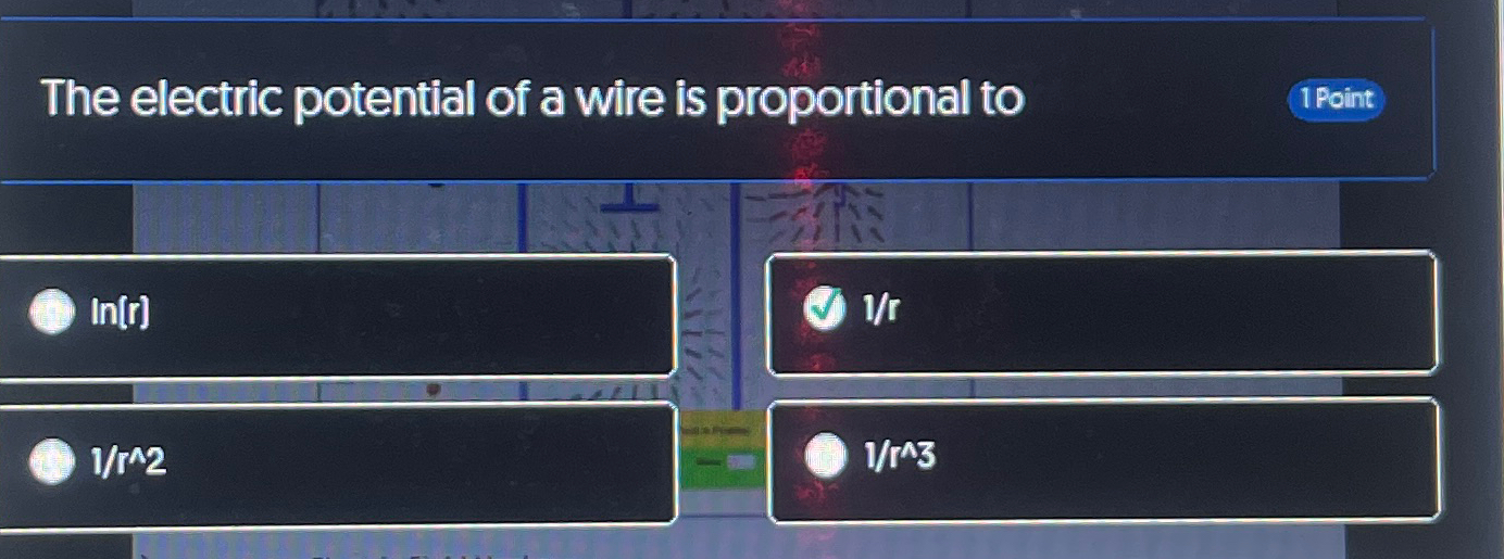 Solved The electric potential of a wire is proportional | Chegg.com