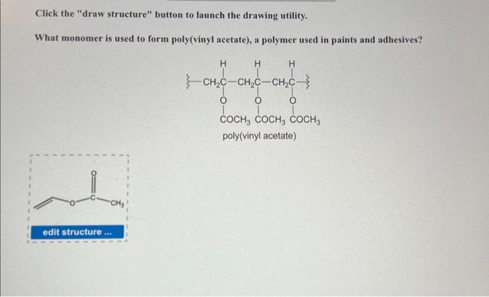 Solved Click the "draw structure" button to launch the | Chegg.com