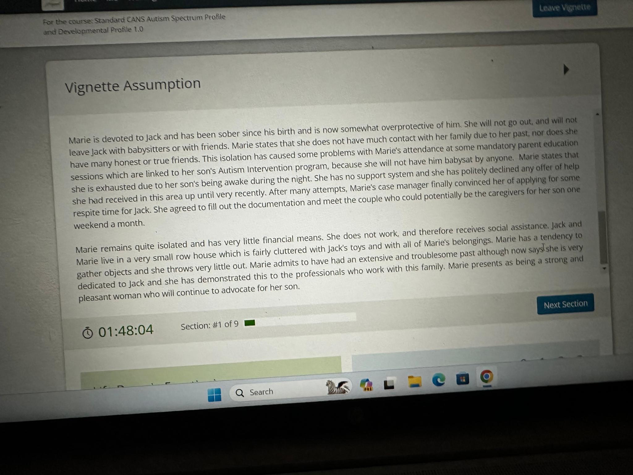 Solved For the Course: Standard CANS Autism Spectrum | Chegg.com