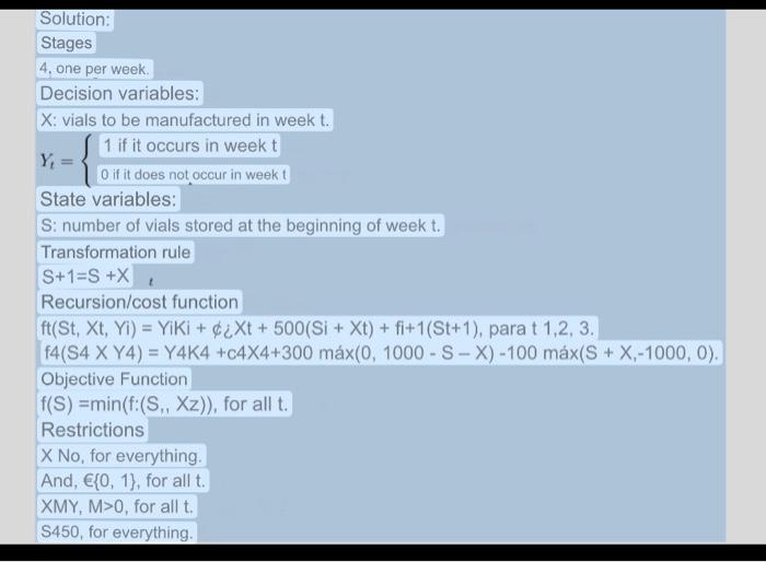 topic: operations research, dynamic programming.The | Chegg.com