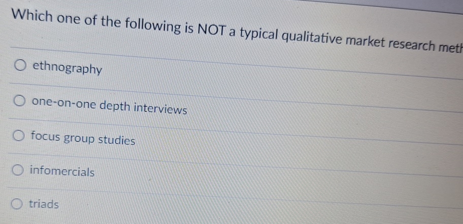 Solved Which one of the following is NOT a typical | Chegg.com