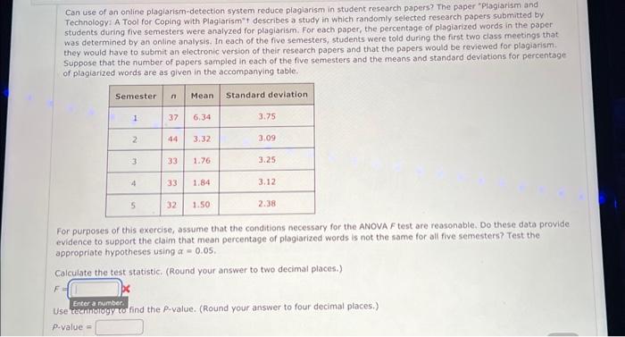 Solved Can use of an online plagiarism-detection system | Chegg.com