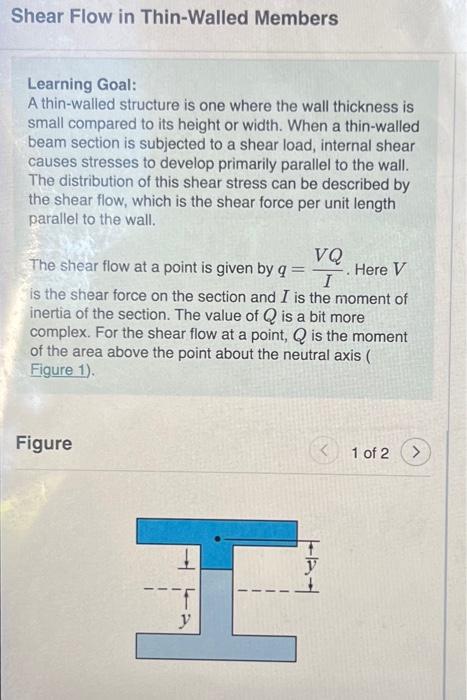 Solved Shear Flow in Thin-Walled Members Learning Goal: A | Chegg.com