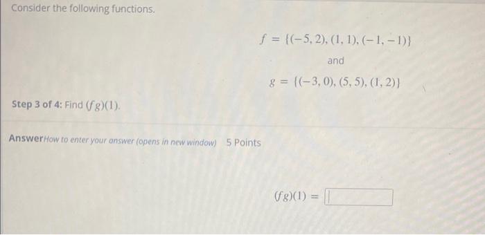 Solved Consider the following functions. | Chegg.com