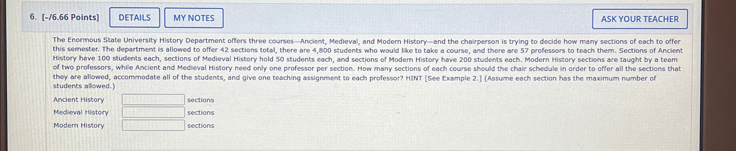 Solved Points] The Enormous State University History | Chegg.com
