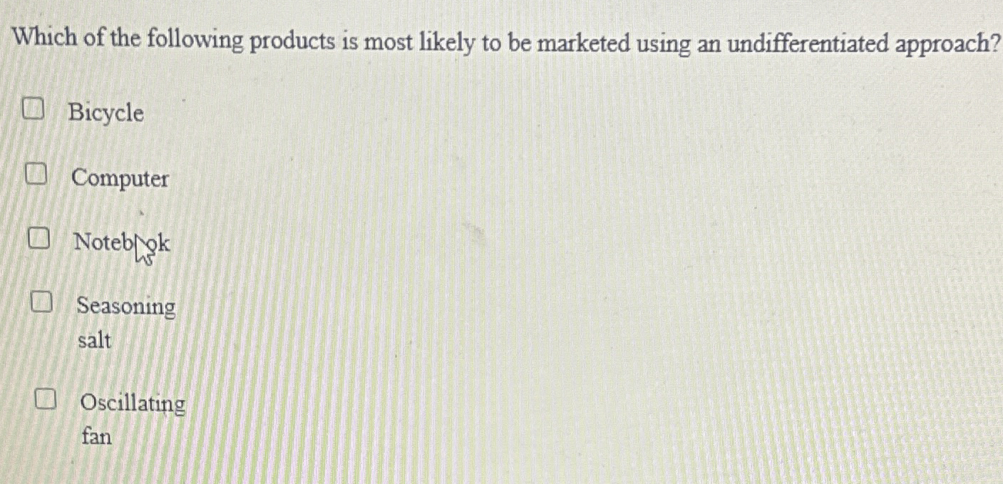 Solved Which of the following products is most likely to be | Chegg.com